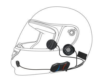 Sena 10R-10 Low Profile Bluetooth Headset w/ Handle Bar Control